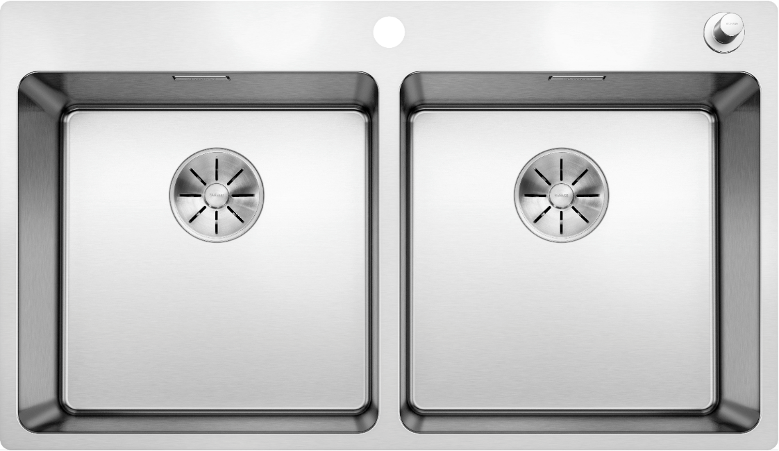 Blanco Andano 400/400-IF/A 522998 Dubbele Keukenspoelbak RVS Inclusief ...